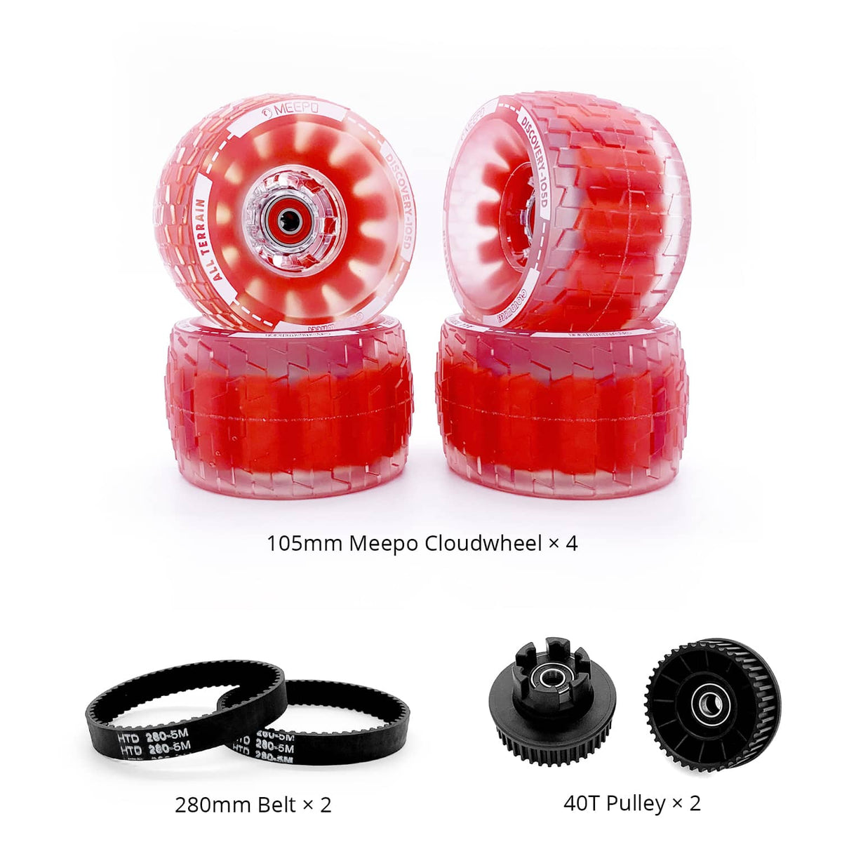 Smooth 105mm Cloudwheels for Electric Boards