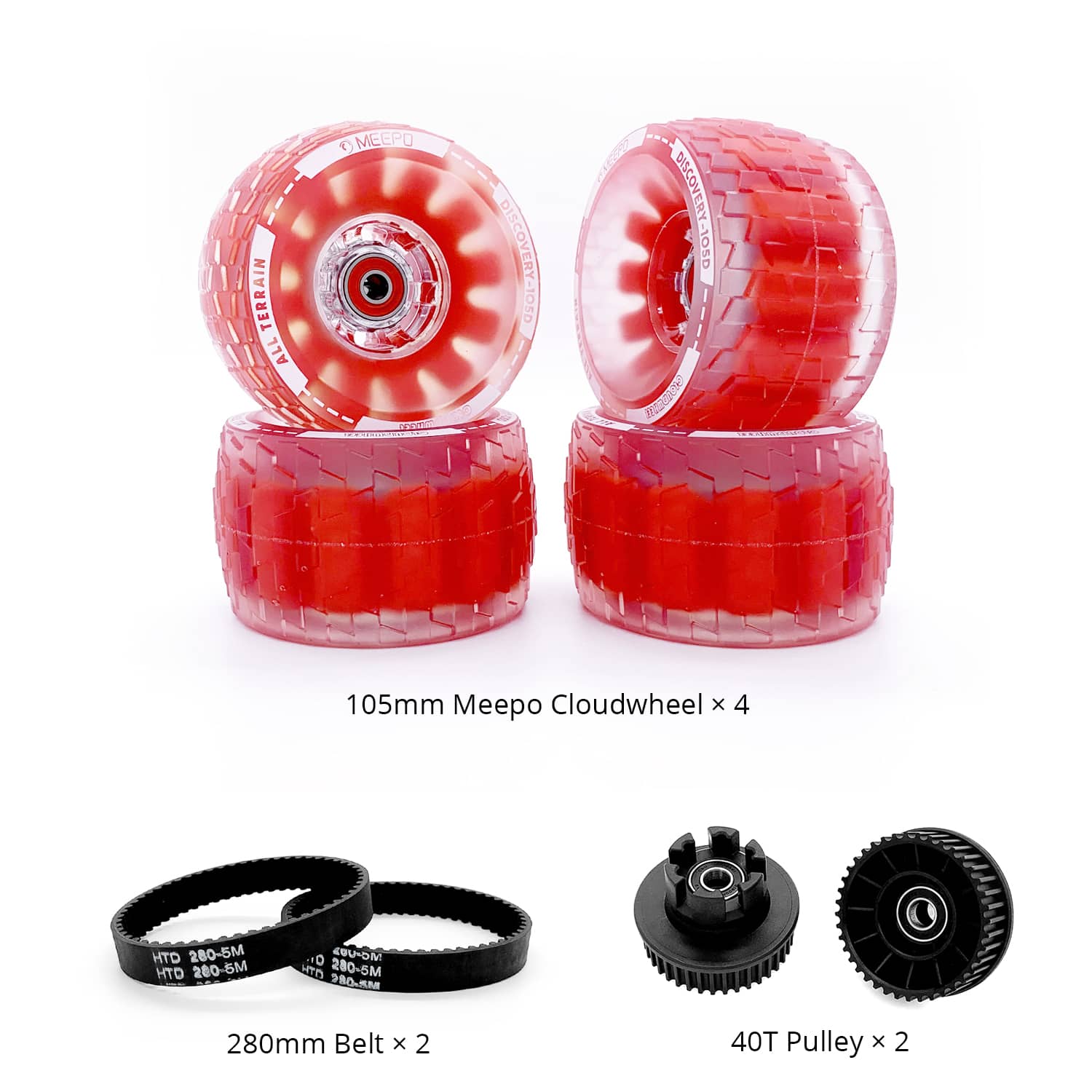Smooth 105mm Cloudwheels for Electric Boards
