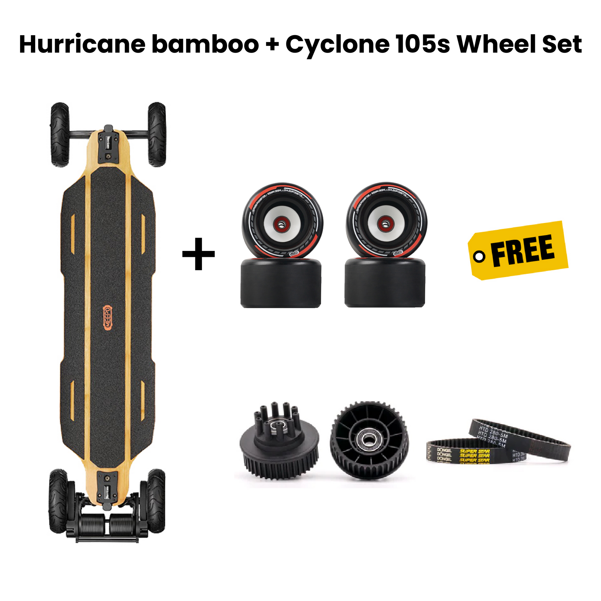 MEEPO Hurricane Bamboo-Ultimate Off-Road Electric Skateboard Mastery